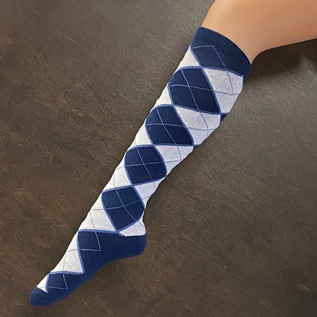 Socks - Navy & Grey Argyle
