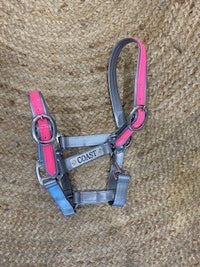 PVC Halter - Grey and Blush Pink